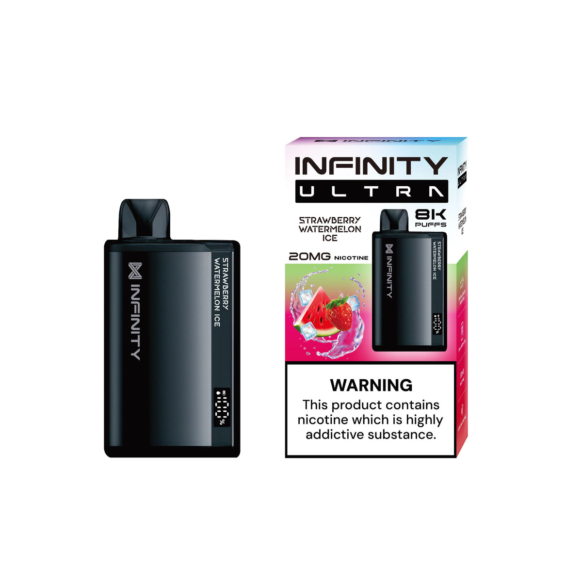INFINITY ULTRA DISPOSABLE STRAWBERRY SLUSHIES ICE 8000 PUFF – Elite ...